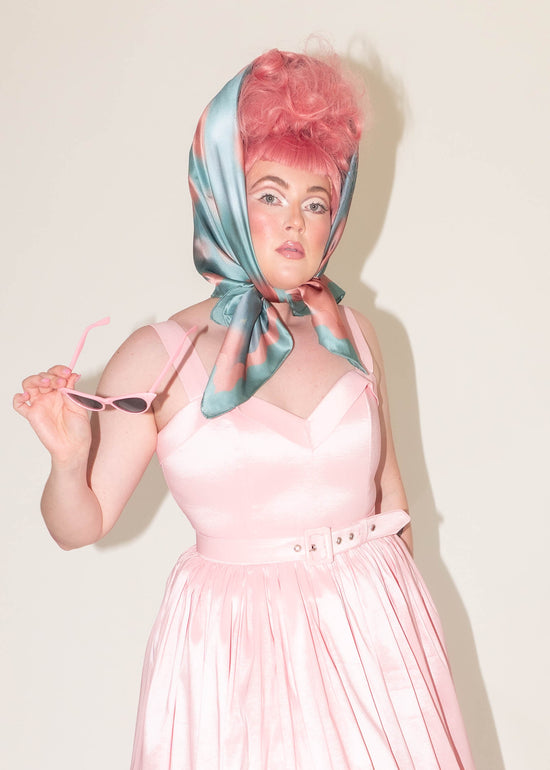 The Pink Cotton Candy Clouds Silk Charmeuse Scarf – Nikki Marie Apparel
